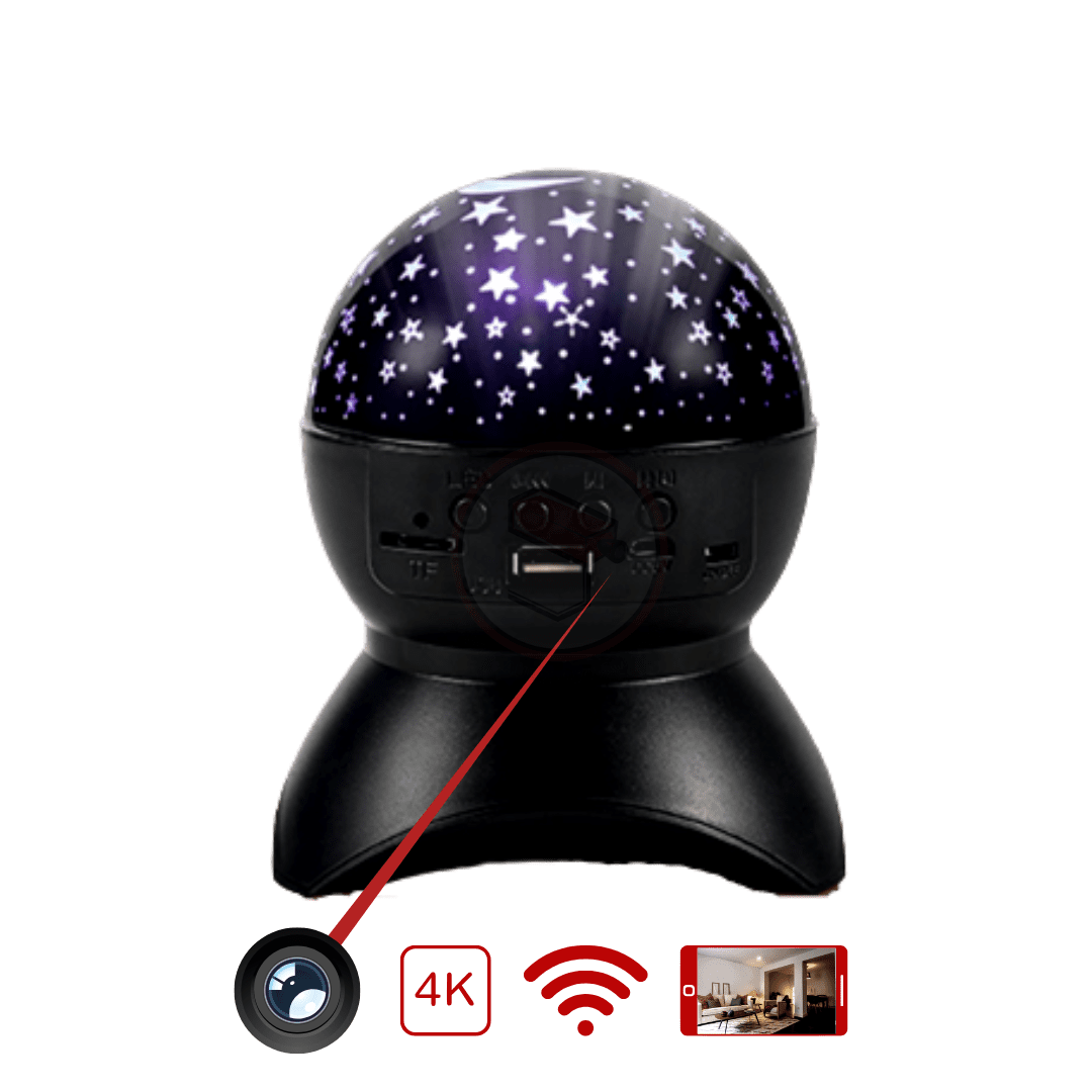 Projecteur lumineux Caméra Espion 4K avec Enceinte Bluetooth - SAURON ...